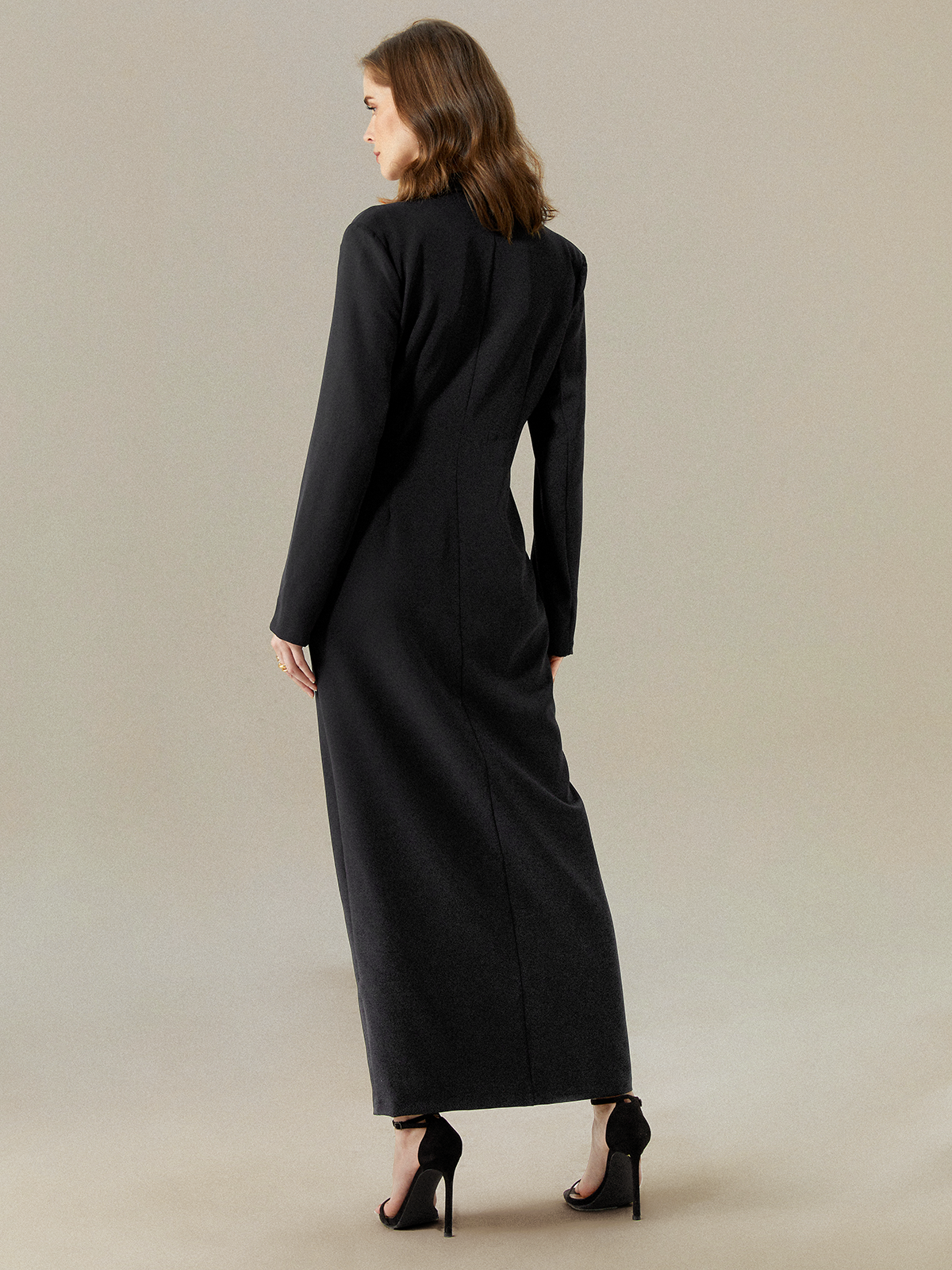 Regular Fit Lapel Collar Urban Dress | stylewe