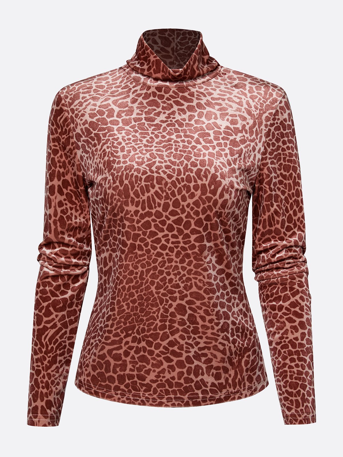 Urban Leopard Turtleneck T-shirt | stylewe