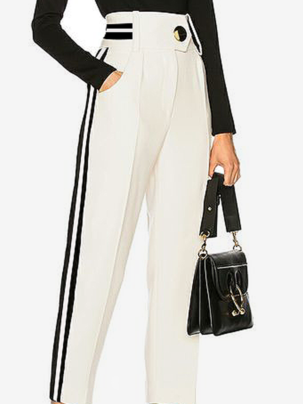 Regular Fit Color Block Urban Color Block Fashion Pants | stylewe