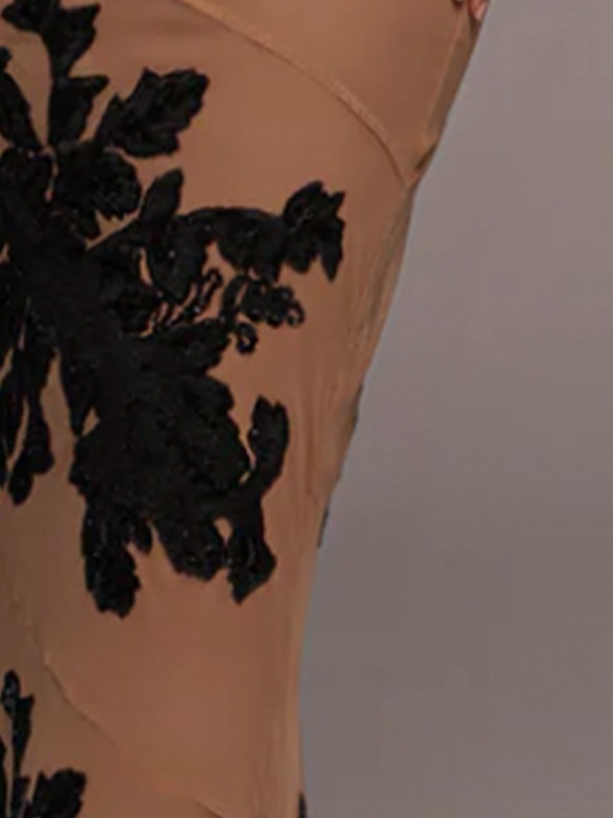 Elegant Floral Tight Long Sleeve Maxi Dress With No Belt | stylewe