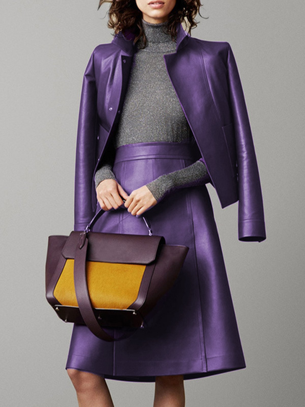 Urban Plain Regular Fit Long Sleeve PU Coat | stylewe