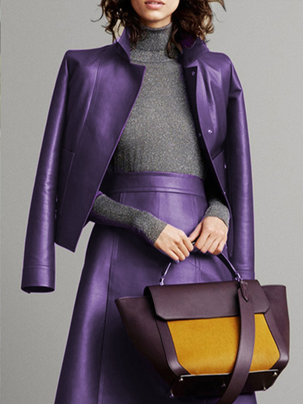 Urban Plain Regular Fit Long Sleeve PU Coat | stylewe