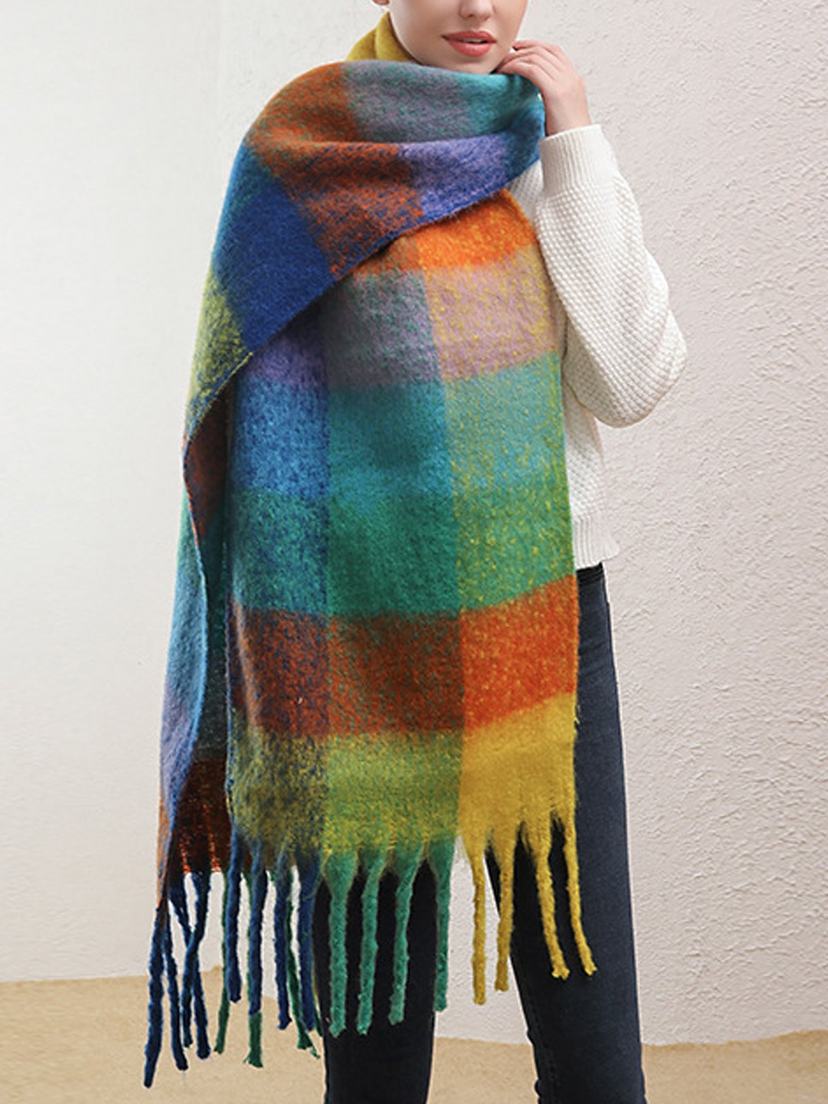 Casual Plaid Scarf | stylewe