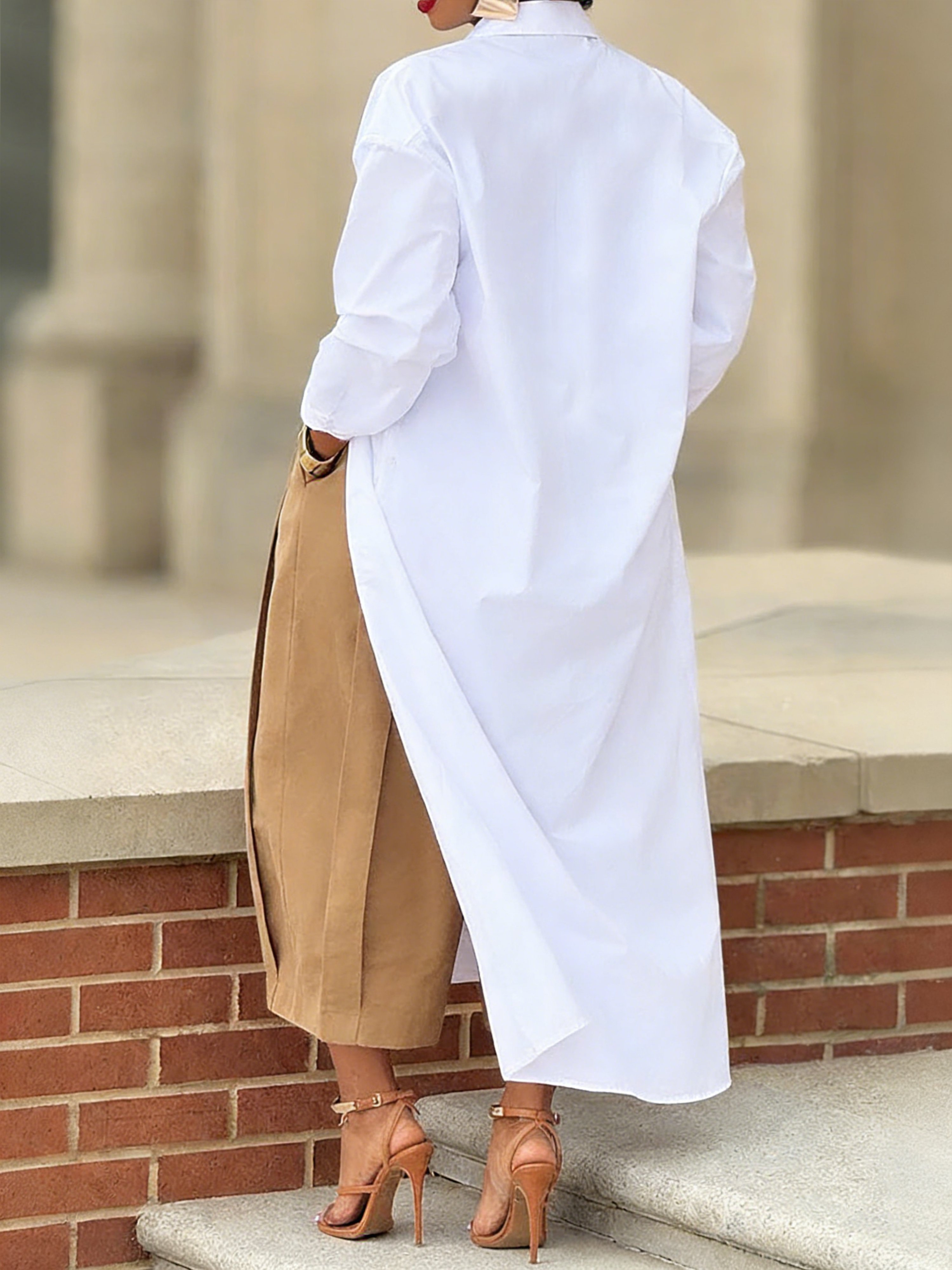 Casual Cotton Wide-Leg Cropped Pants | stylewe
